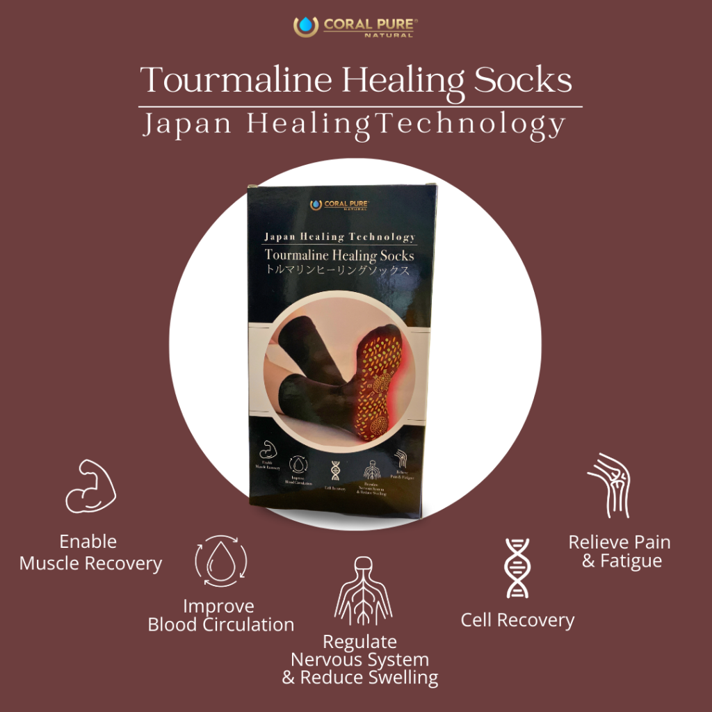 Tourmaline Healing Socks Singapore | Coral Pure Natural